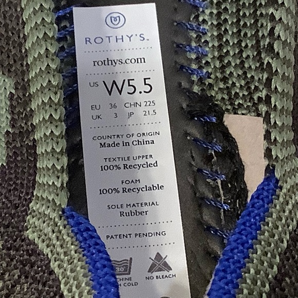 Rothy's | Shoes | Rothys The Point Olive Camo Knit Pointy Toe Ballet Flats Womens Us 55 Eu 36 ...